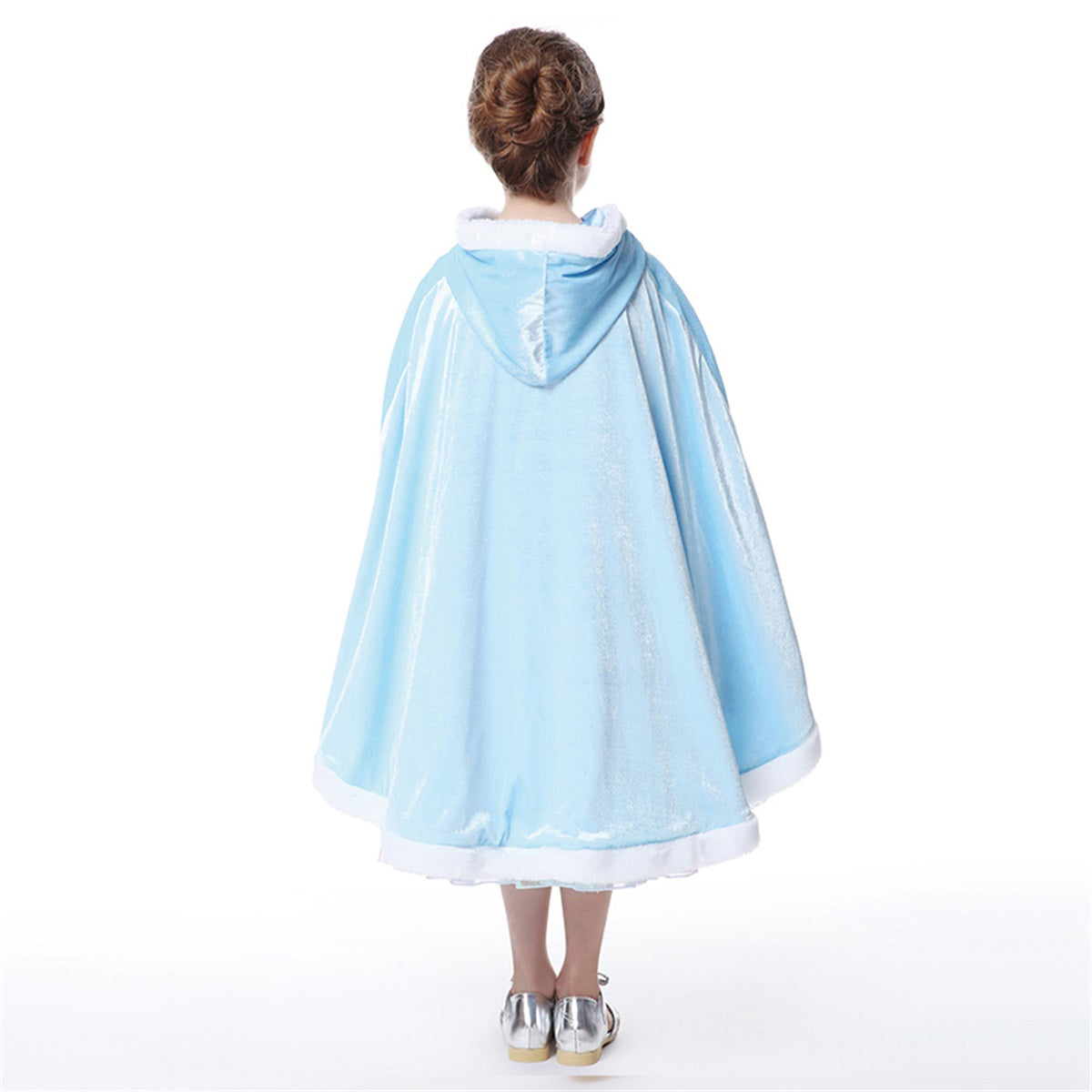 Cinderella Cloak Cape Cloak Soft Velvet Fur Hooded | IKALI COSTUME